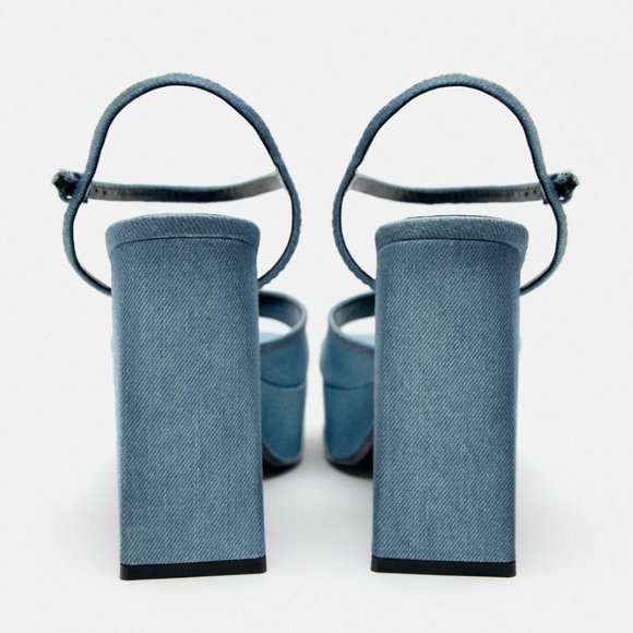 Zara | Shoes | Nwt Denim Platform Sandals 9 | Poshmark